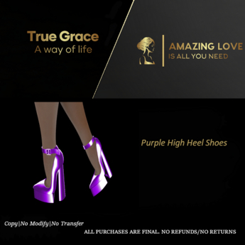 Second Life Marketplace - Purple High Heel Shoes - ReBorn